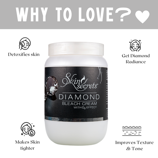 Buy Online Diamond Bleach Cream (Pack of 250g, 1000g) – Skin Secrets ...