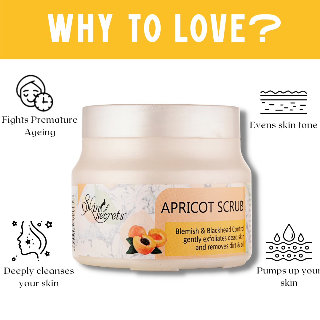 Apricot Scrub with Apricot & Walnut Grains| 500gm – Skin Secrets India