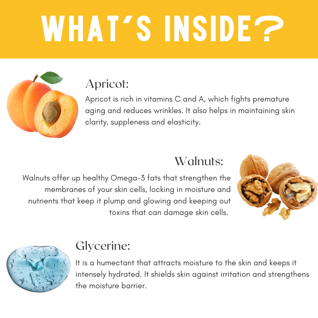 Apricot Scrub with Apricot & Walnut Grains| 500gm – Skin Secrets India