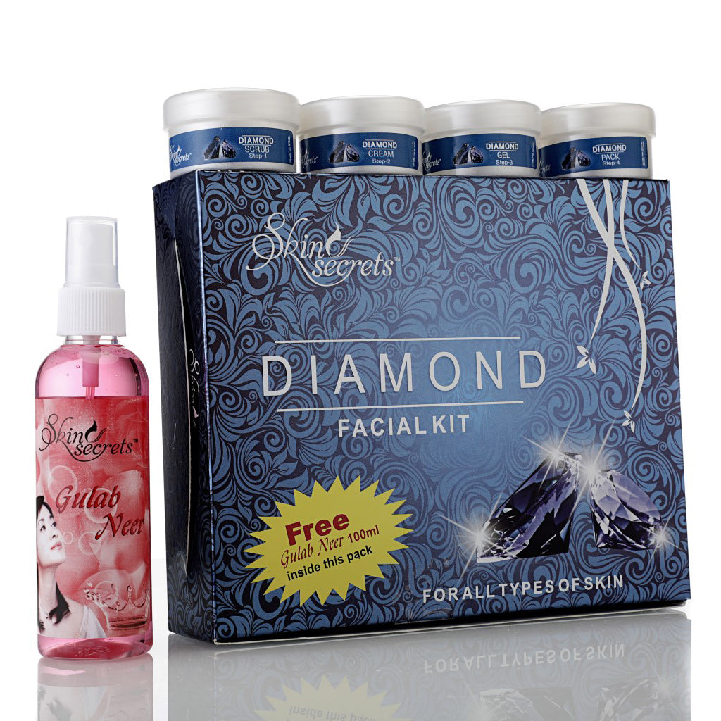 Diamond Facial Kit with Diamond Dust for lustrous looking skin – Skin ...